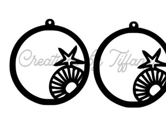 Starfish Teardrop Earring SVG File | Etsy