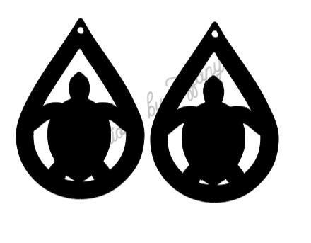 Sea Turtle Earring SVG File | Etsy