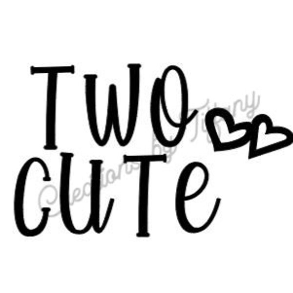 Two Cute Svg - Etsy