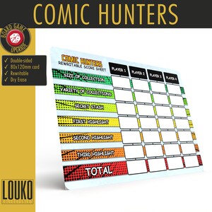 Upgrade Comic Hunters Score Sheet - Etsy
