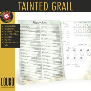 Upgrade Tainted Grail - Kings of Ruin Campaign Log - Etsy