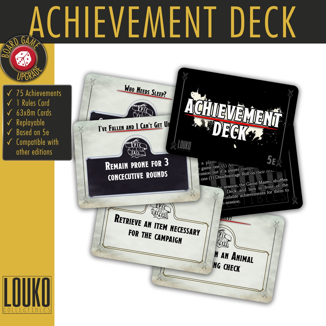 Achievement Deck Supplement Dnd 5e - Etsy
