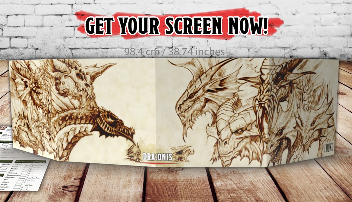 Dungeon Master Screen DnD 5e DM Screen | Etsy