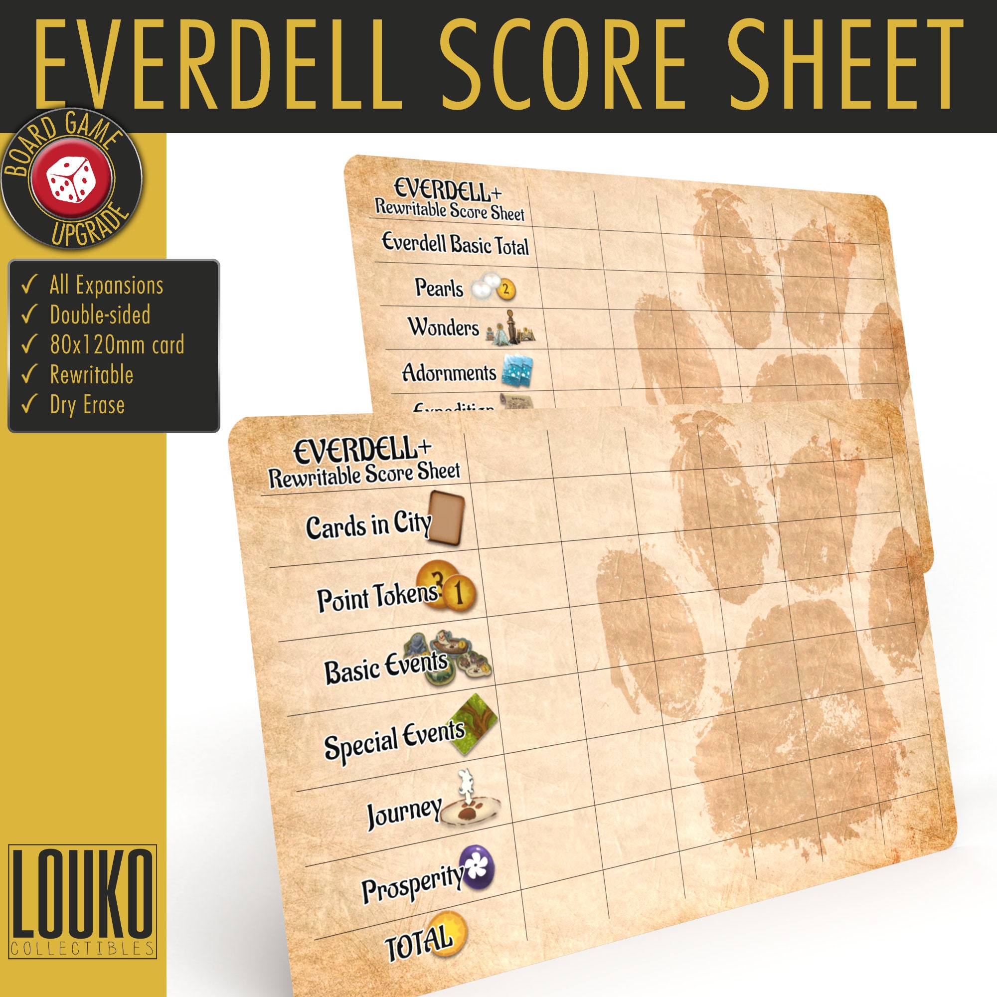 Unofficial Upgrade Everdell Complete Score Sheet - Etsy
