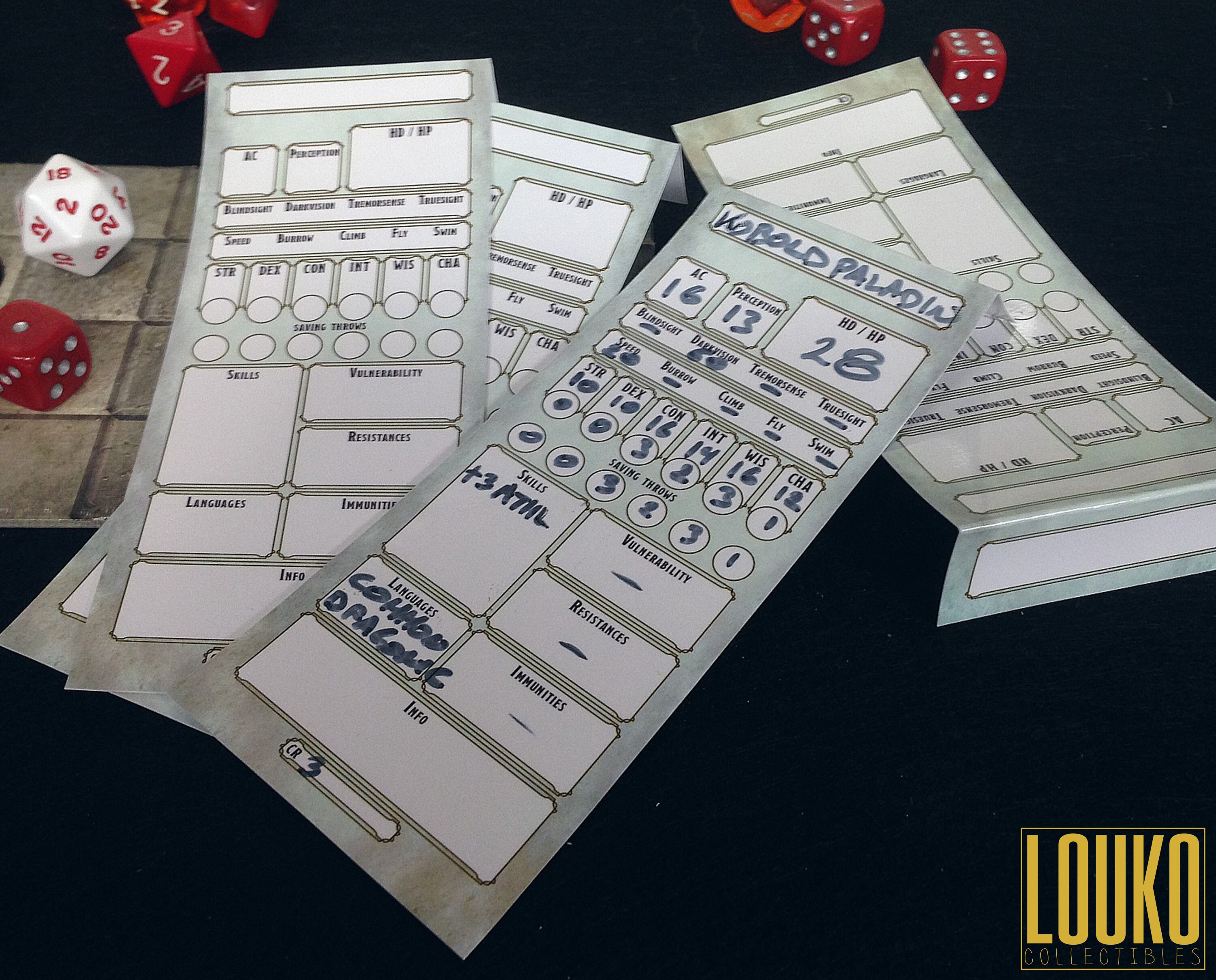 Fillable Monster Initiative Trackers DnD 5e | Etsy