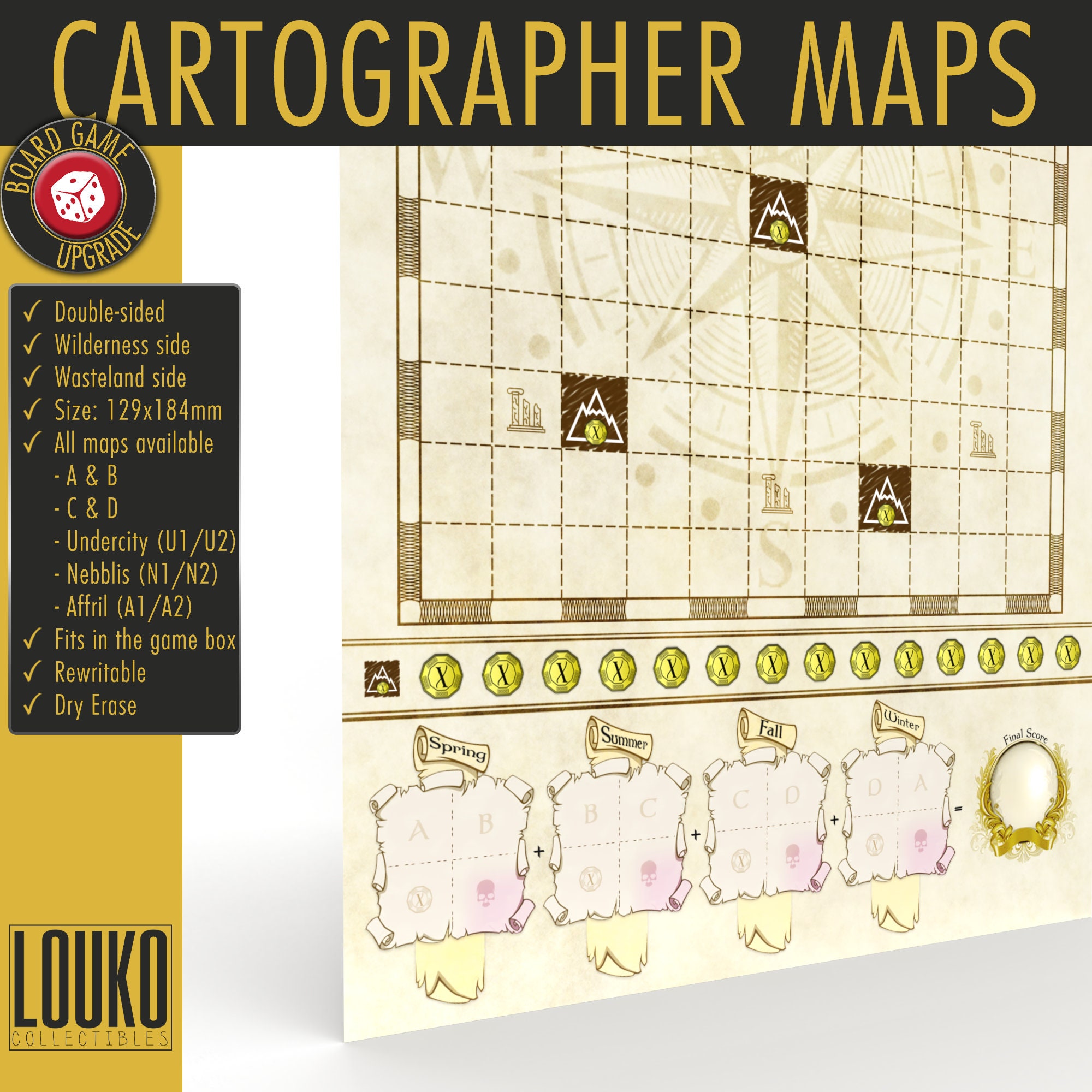 Upgrade Cartographers Rewritable Maps | Etsy