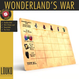 Upgrade Wonderland's War Score Sheet - Etsy