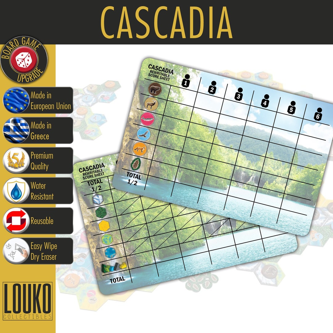 Upgrade Cascadia Score Sheet - Etsy