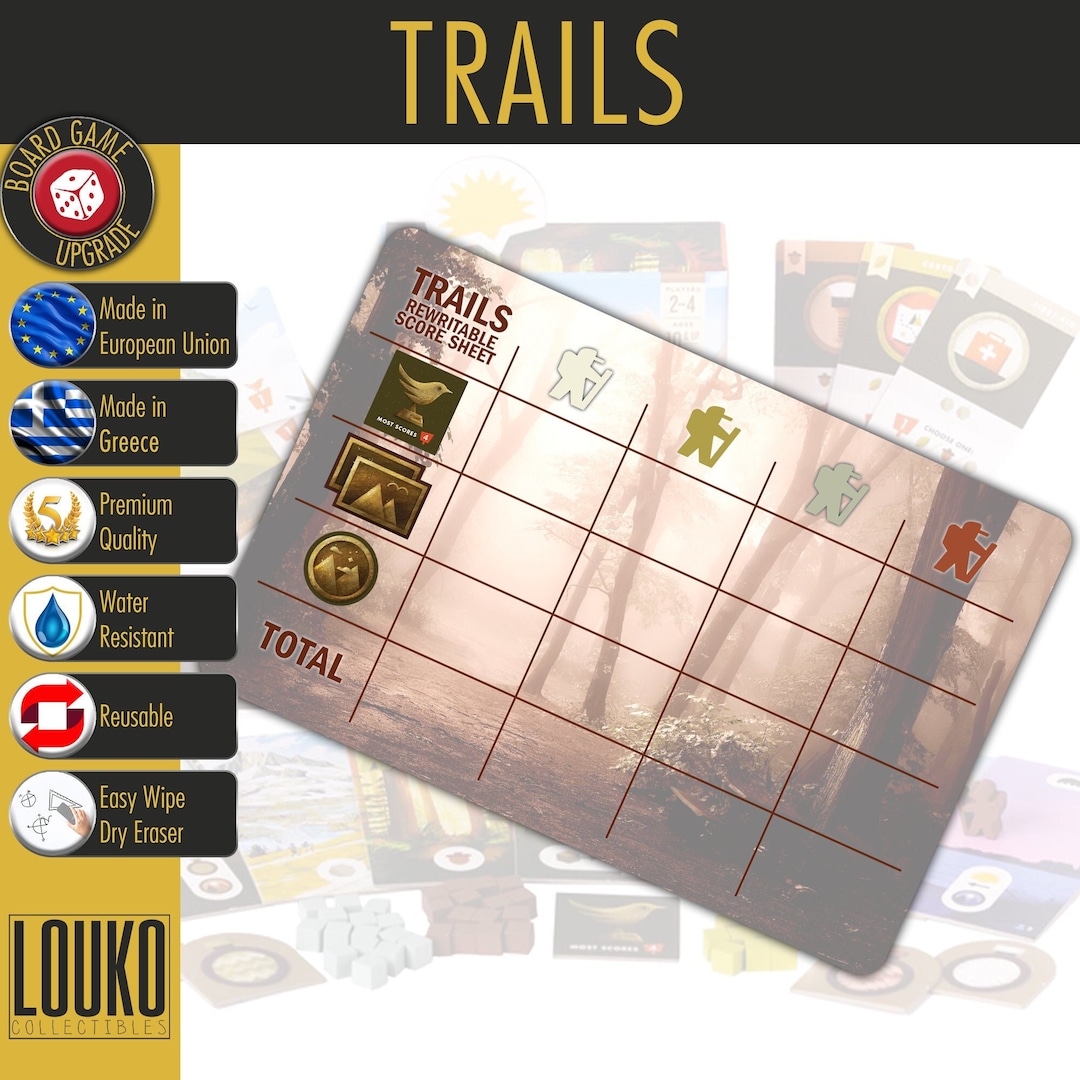 Upgrade Trails Score Sheet - Etsy