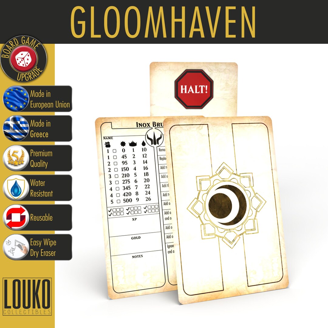 Upgrade Gloomhaven/frosthaven Rewritable Character Sheets - Etsy
