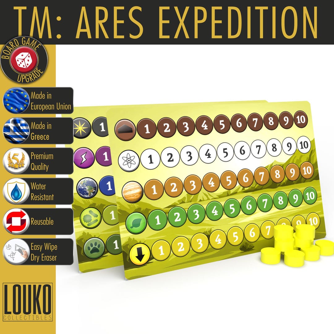 Upgrade Terraforming Mars Ares Expedition Tag Trackers - Etsy