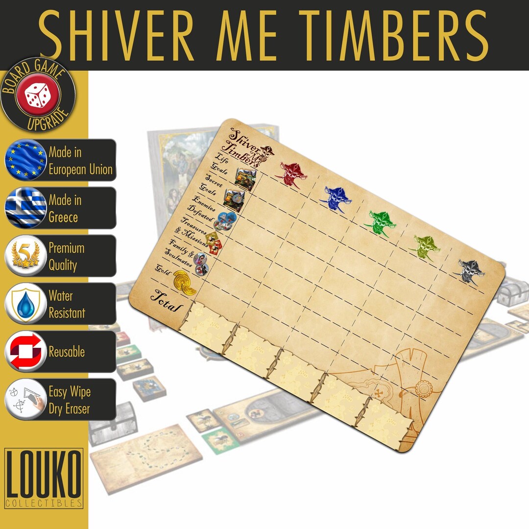 Upgrade Shiver Me Timbers Score Sheet - Etsy