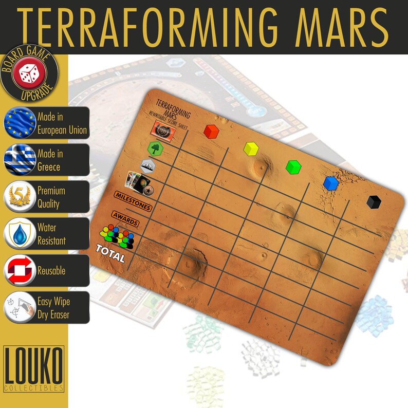 Upgrade Terraforming Mars Score Sheet - Etsy
