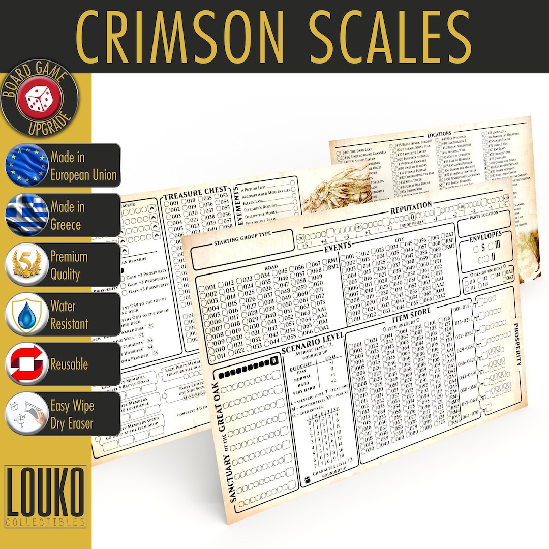 Upgrade Crimson Scales Campaign Log - Etsy