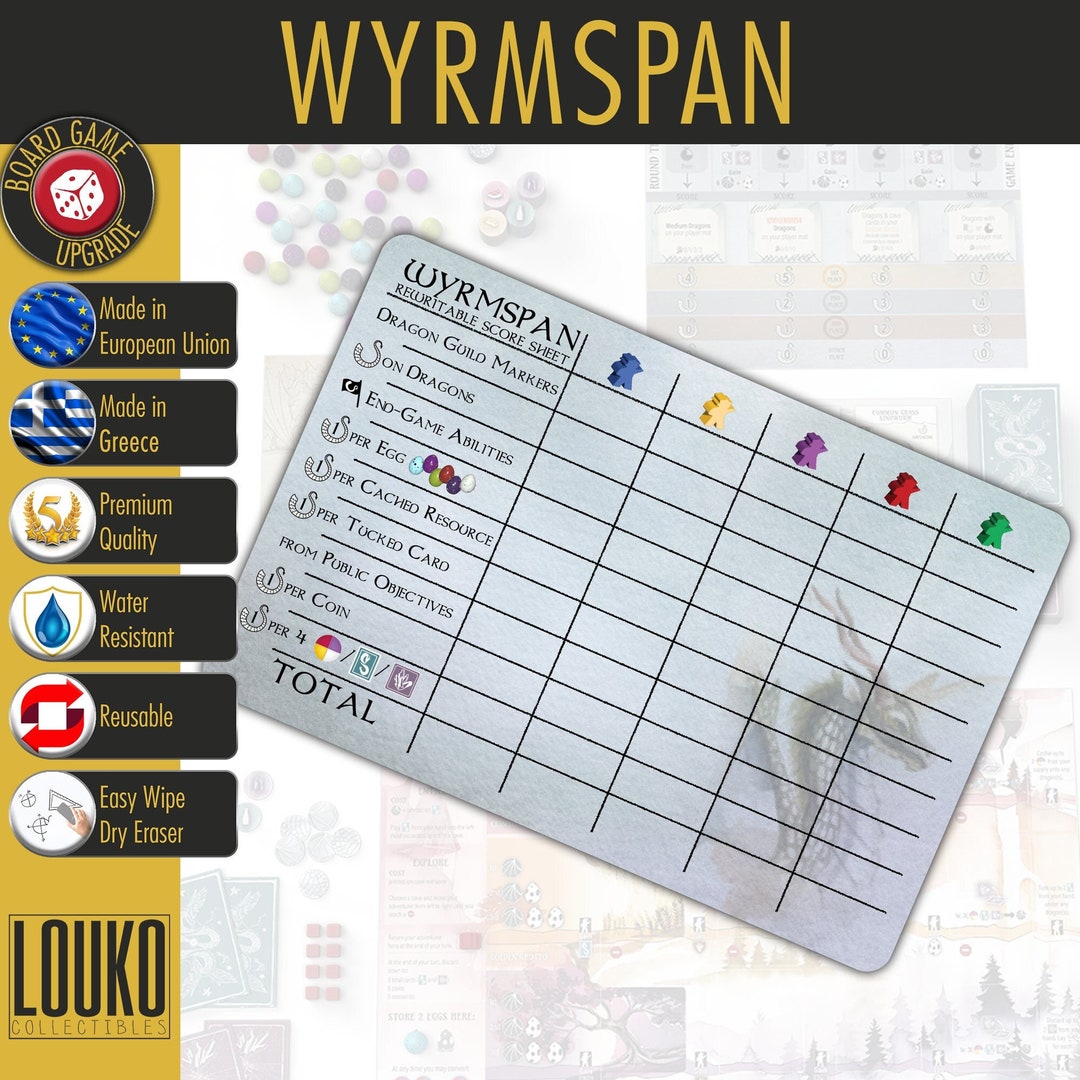 Upgrade Wyrmspan Score Sheet - Etsy