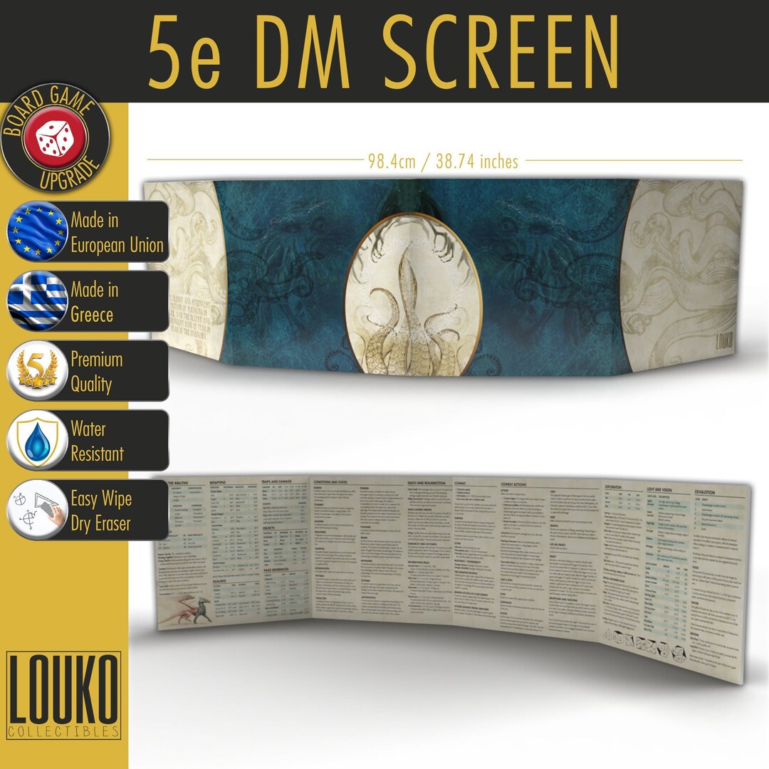 Arkham/eldritch Horror - Dungeon Master Screen - Dnd 5e - DM Screen - Etsy