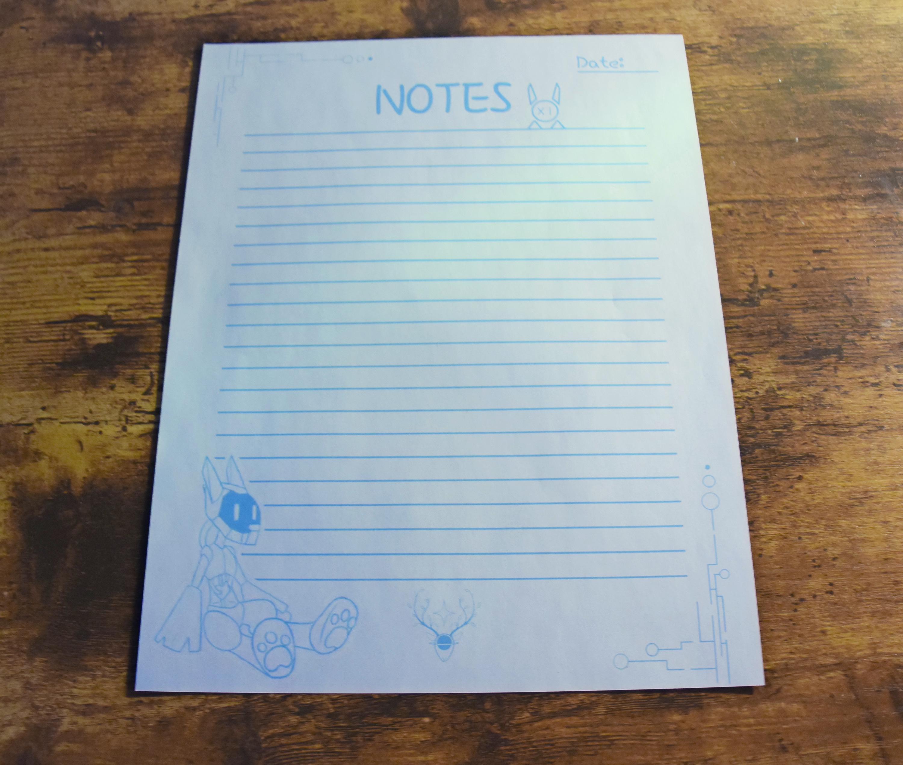 Lined Note Sheets | Printable Stationery Set | Full Bundle Download ...