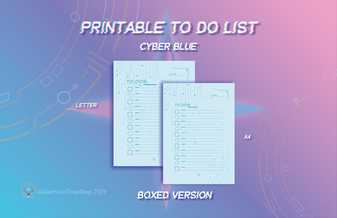 Individual To-do List | Printable Stationery | Boxed & Lined Designs ...