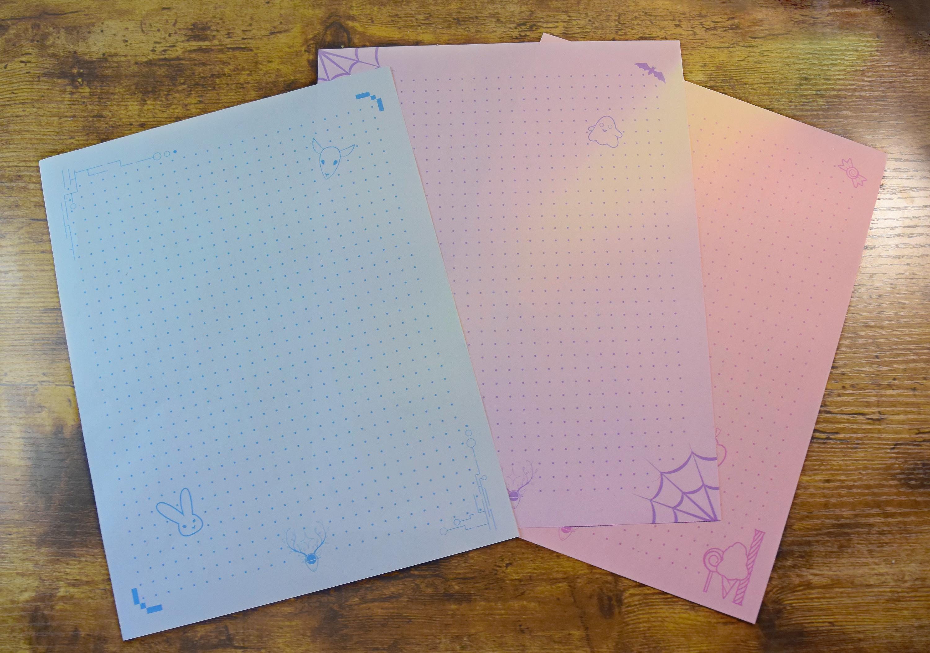 Dotted Note Sheets | Printable Stationery Set | Full Bundle Download ...