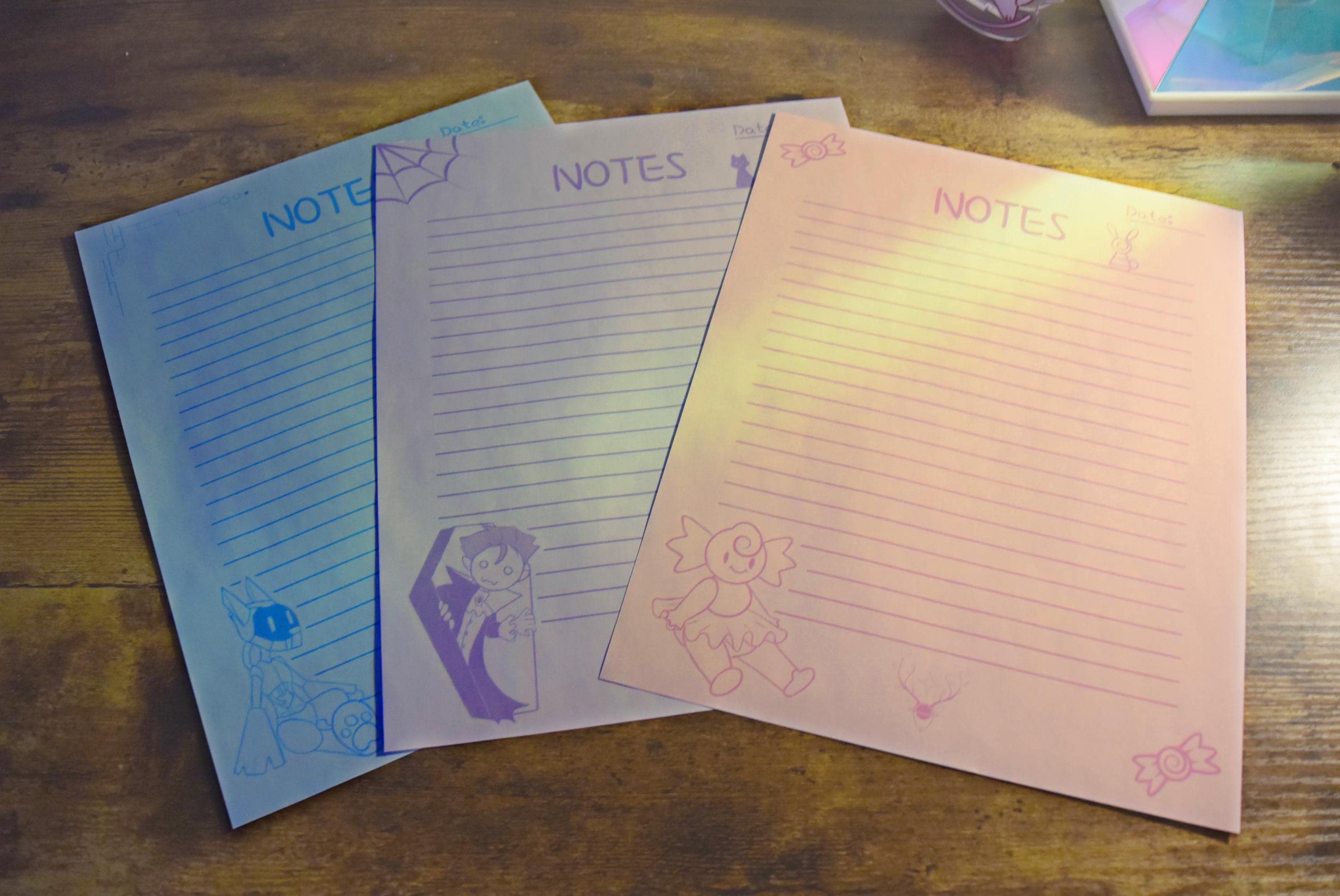 Individual Lined Note Sheet | Printable Stationery | Spooky Purple ...