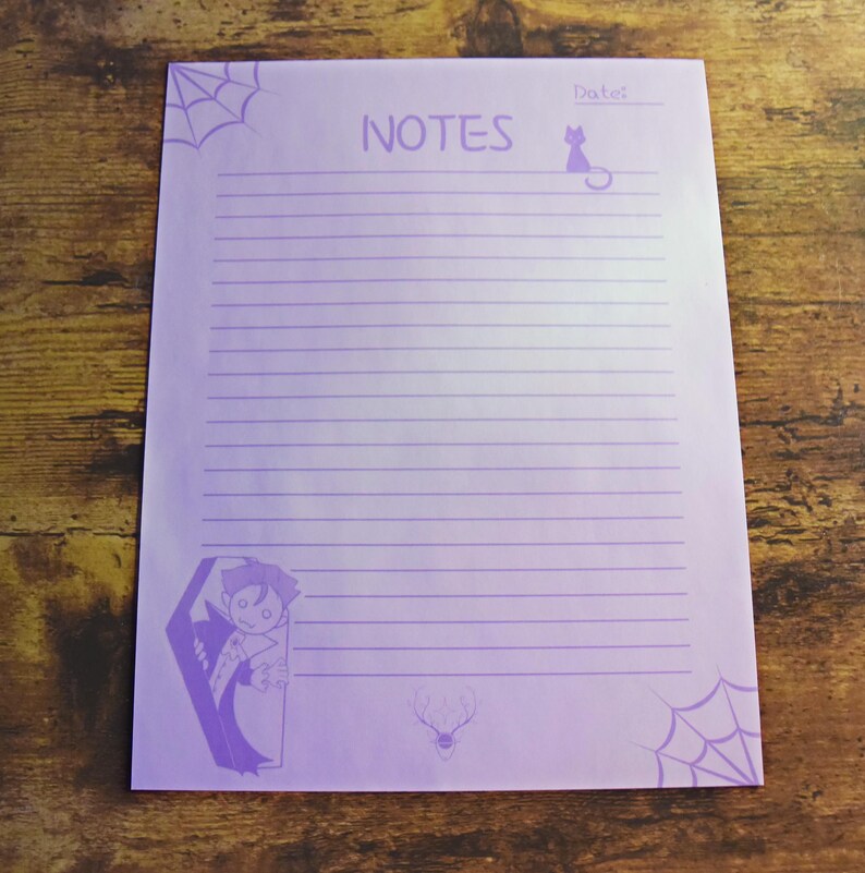 Lined Note Sheets | Printable Stationery Set | Full Bundle Download ...