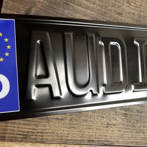 Custom German License Plate Black Euro Band | Etsy