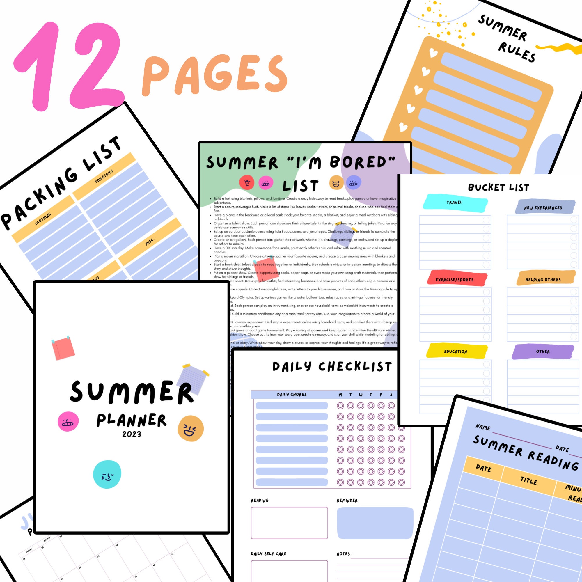 Editable Printable Summer Planner for Busy Parents - Stay Organized and ...