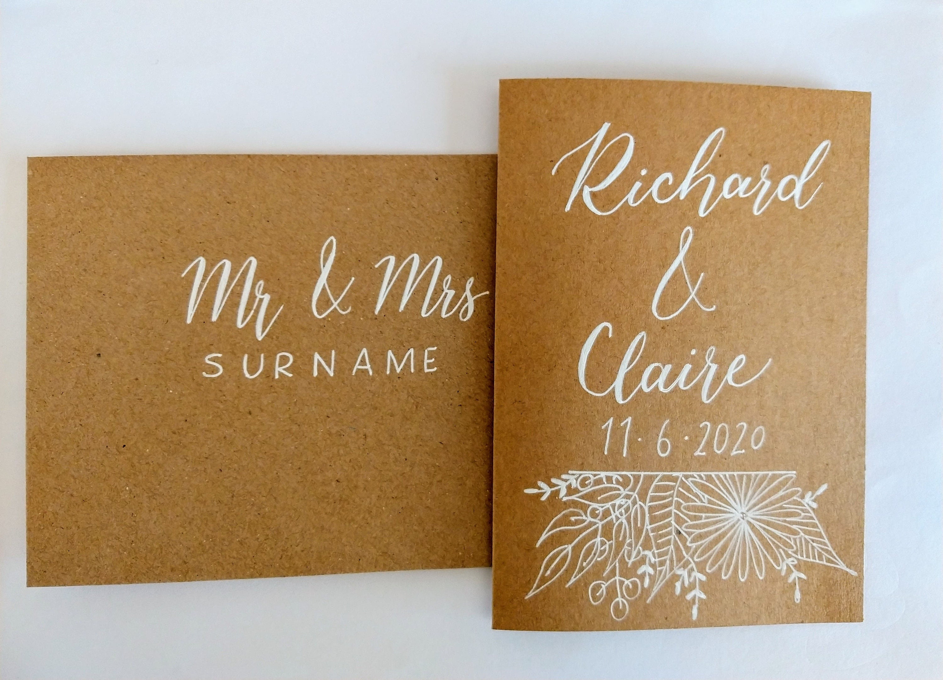 Custom Wedding Card Hand Lettered - Etsy Australia