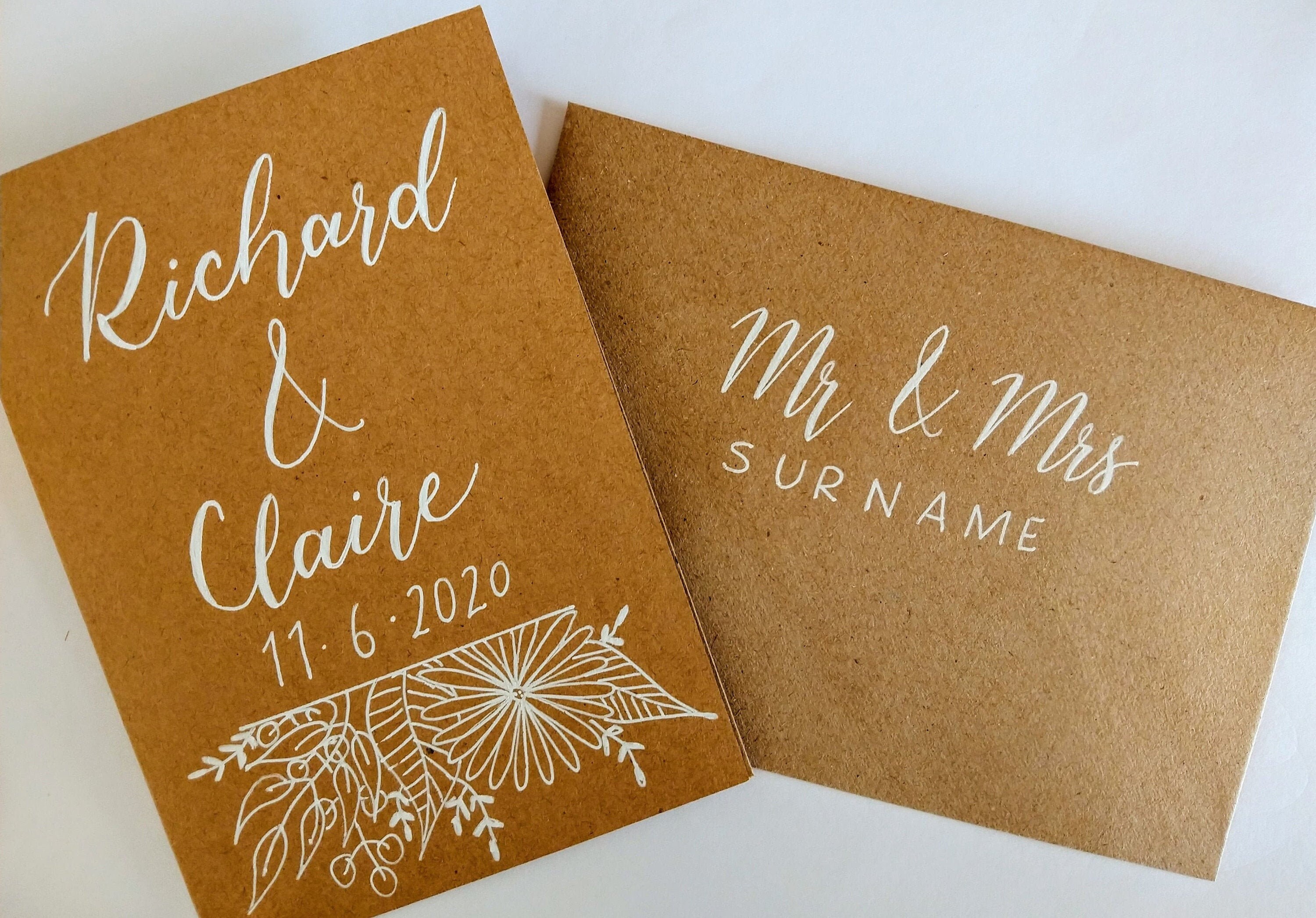Custom Wedding Card Hand Lettered - Etsy Australia