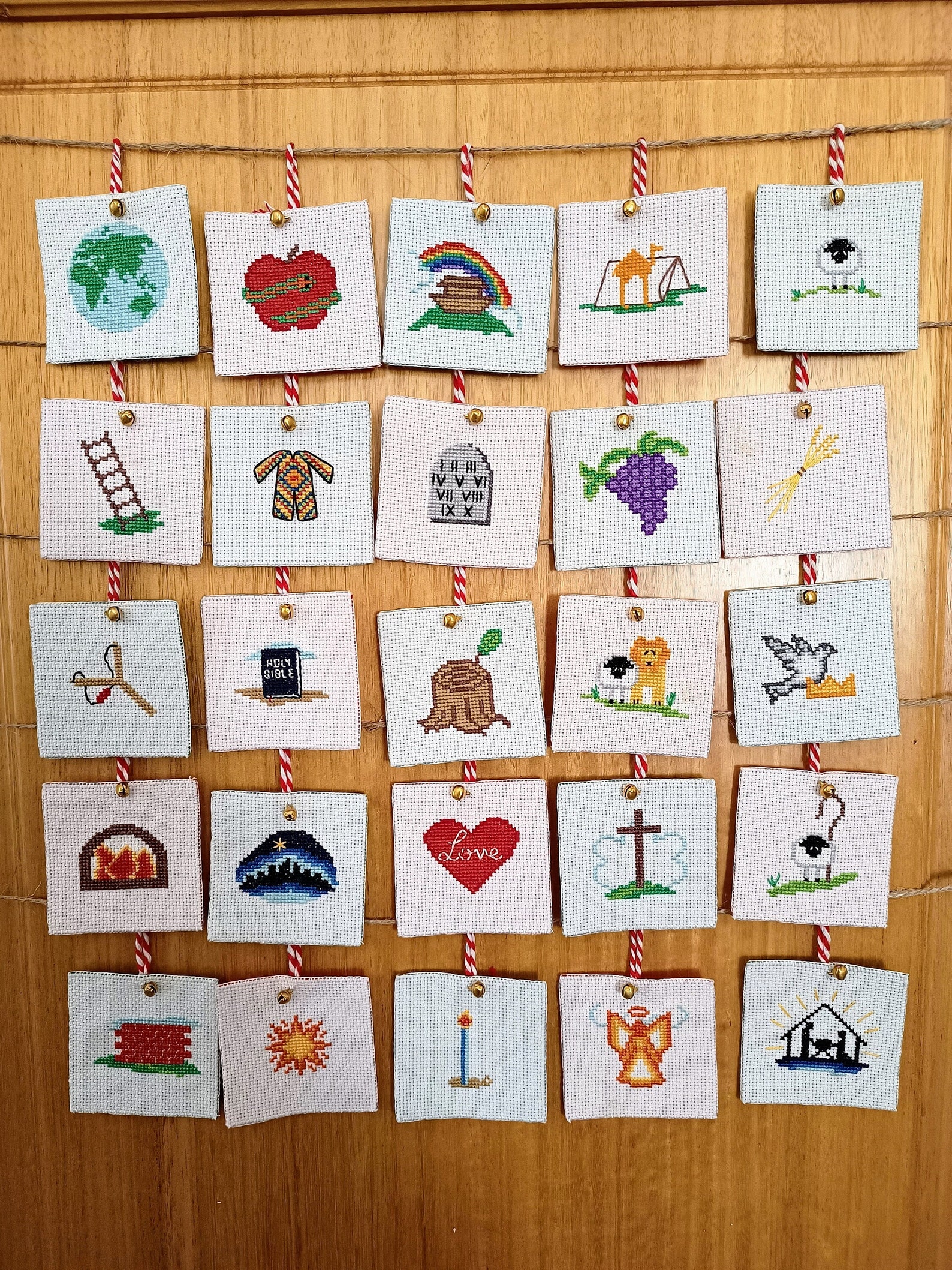 Jesse Tree Cross Stitch Ornaments Pattern PDF Countdown to Christmas ...