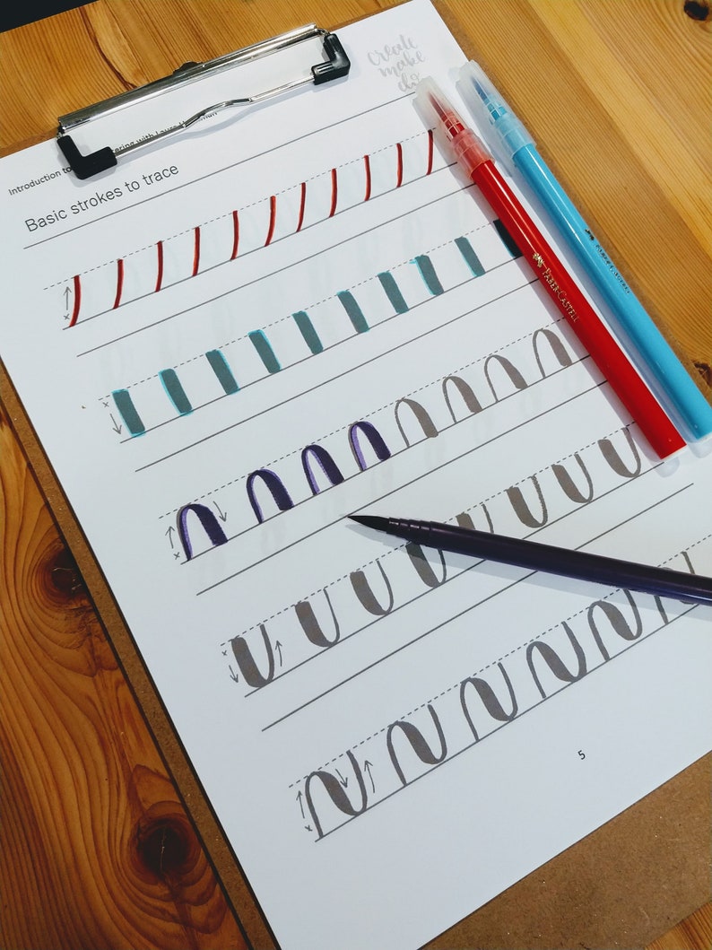 Introduction to Brush Lettering for Large Pens PDF | Etsy