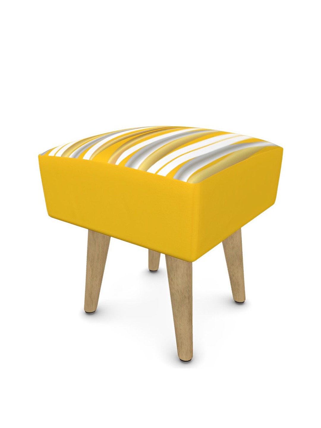 Ọba Square Foot Stool Yellow and Natural - Etsy