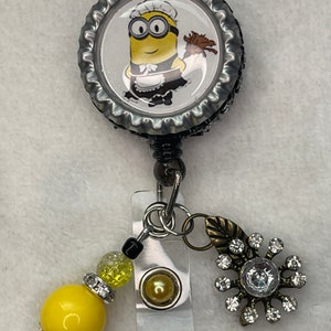 ID Reel Badge/name/janitor Badge Holder/badge/house Keeping/retractable ...