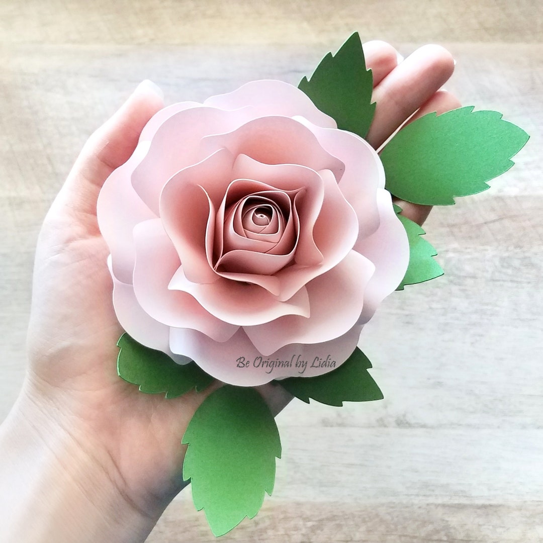 Hard Copy Paper Flower Templates || DIY Xsmall Paper Rose 4" || Paper ...