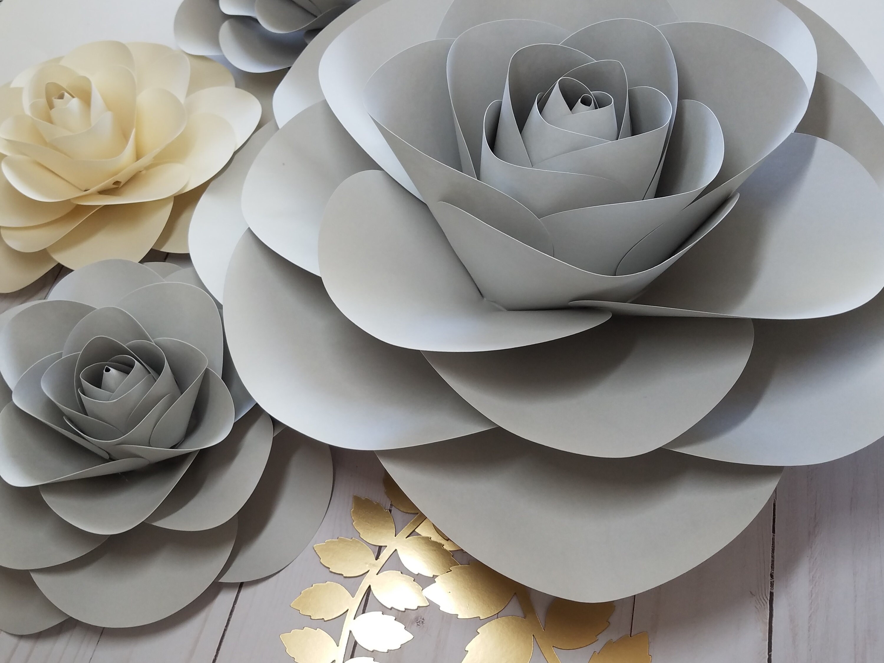 PDF and SVG Paper Flower Template || DIY Paper Rose 3 Sizes || Camellia ...