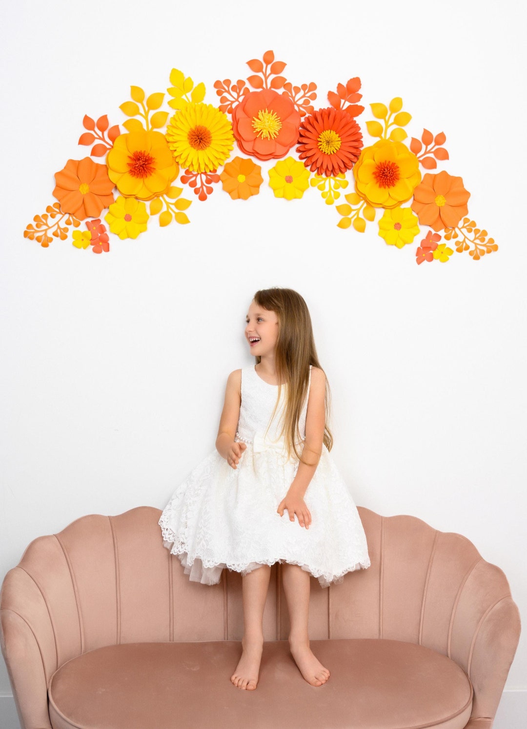 DIY Paper Flower Wall Decor, Nursery Decoration, Home Craft Ideas ...