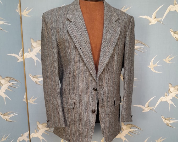 Vintage Mans Harris Tweed Jacket, Hector Russell, 40/ 42 Chest, Woven ...