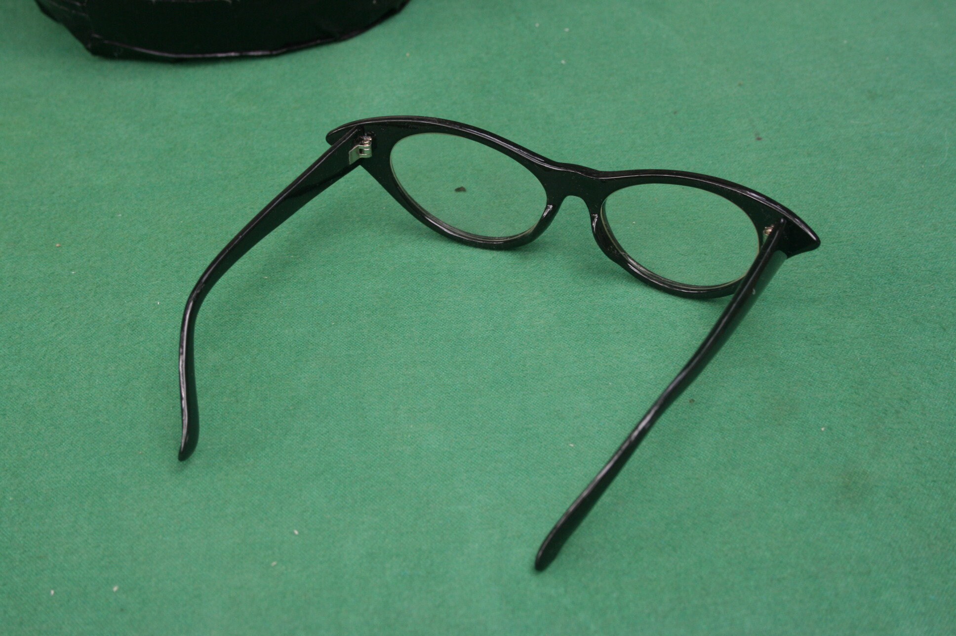 Vintage 60s Black Cats Eye Glasses With Diamante Trim Unworn Etsy