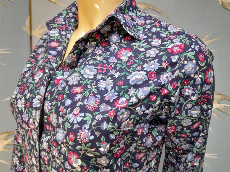 Plus Size Vintage Angela Gore Floral Cotton Dress, Size 16 UK/ 45" Bust ...