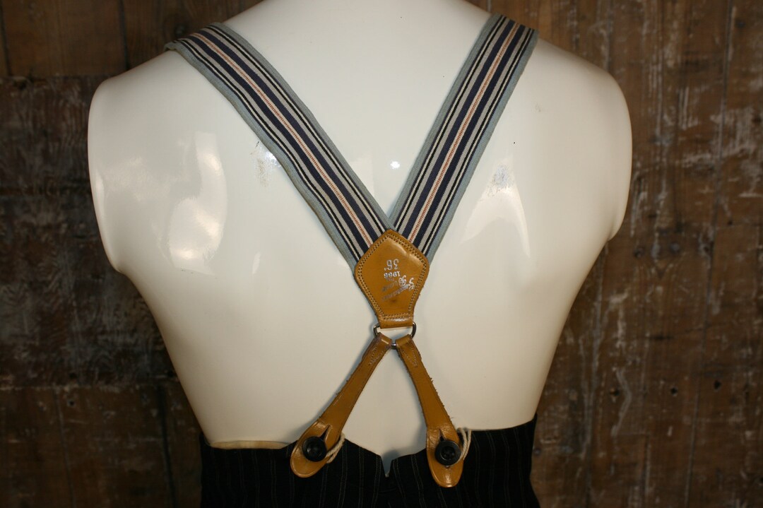 Vintage Edwardian Button Braces Extra Short Fitting 36 - Etsy
