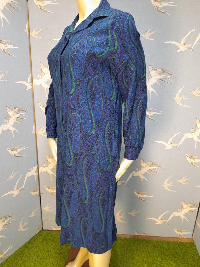 Plus Size Vintage 1970s/ 80s Angela Gore Dress, Size 16 UK/ 44" Bust ...