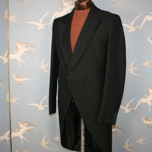 Mans Vintage 1970s Morning Coat/ Tailcoat, Harbarry Black Mans Vintage 1970s Morning Coat/ Tailcoat, Harbarry Black