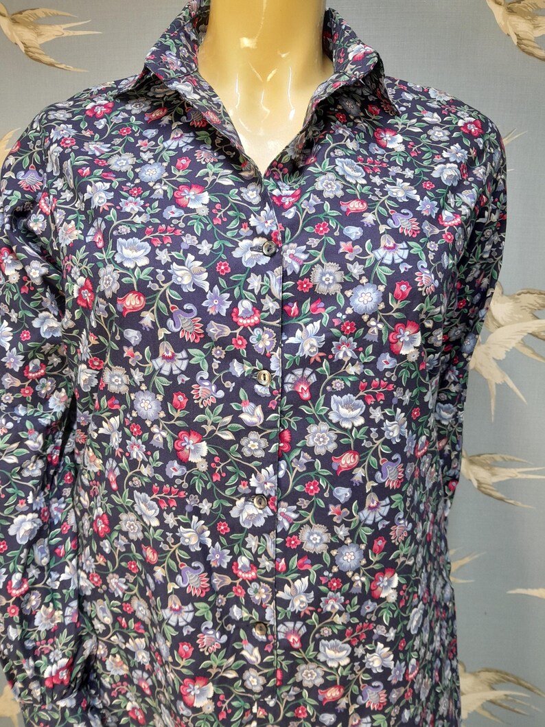 Plus Size Vintage Angela Gore Floral Cotton Dress, Size 16 UK/ 45" Bust ...