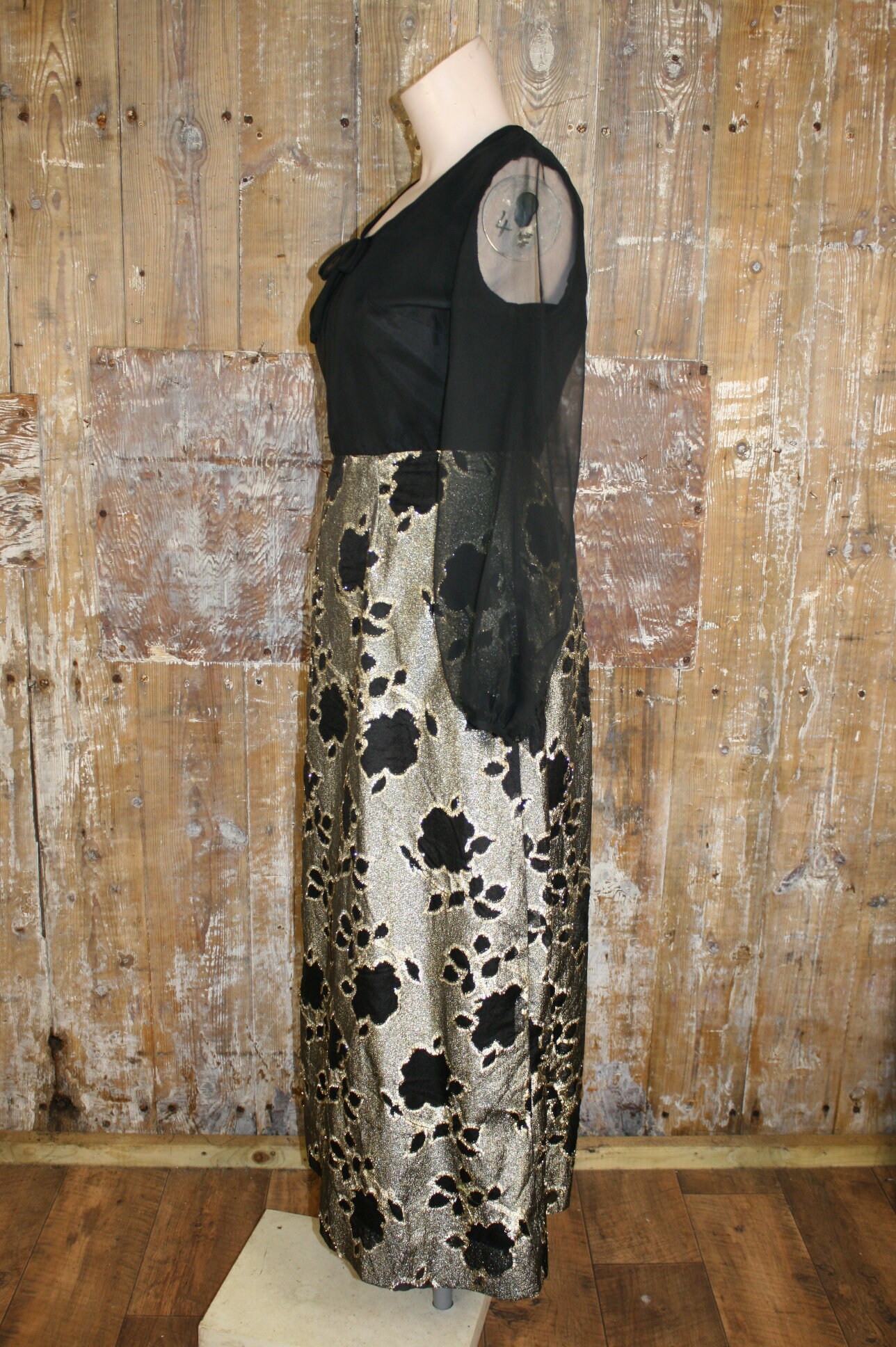Plus Size Vintage 60s/ 70s Cocktail Dress Clive Byrne Black/ | Etsy