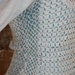 Vintage 1940s Cardigan, Blue/ Ivory Crochet Cardi/ Bed Jacket, Size 8 ...