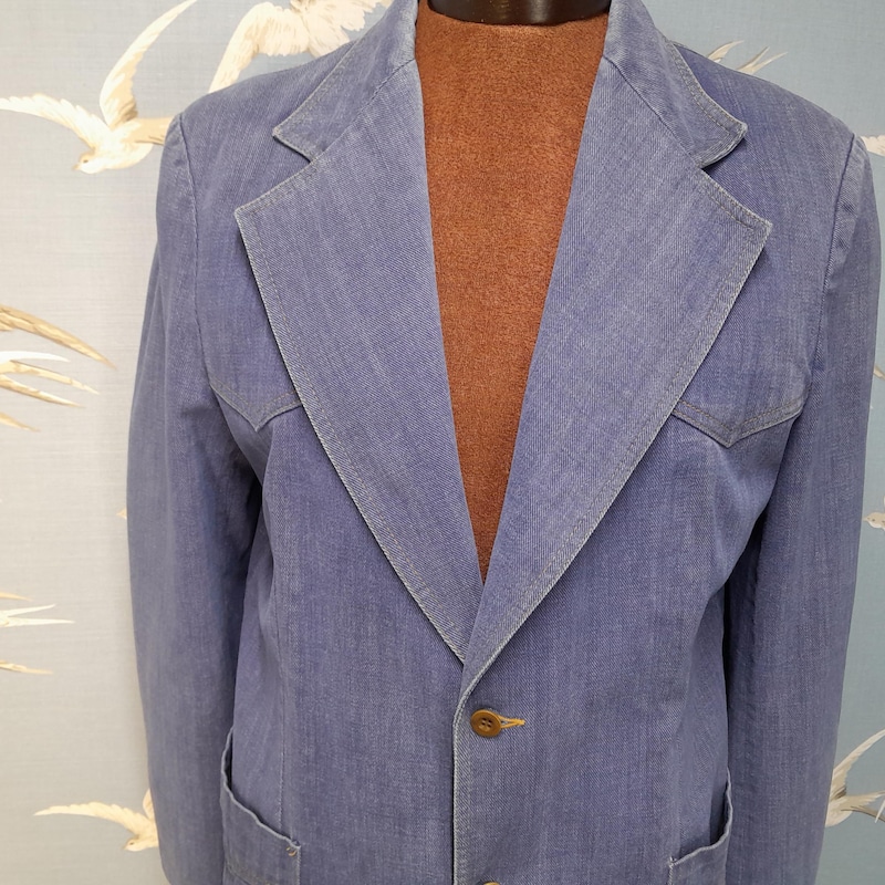 Men Western Denim Blazer - Etsy UK