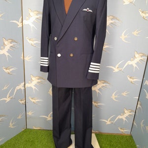Vintage 1980s British Airways Pilot Uniform, Suit Size 42 L/ 36 L - Etsy