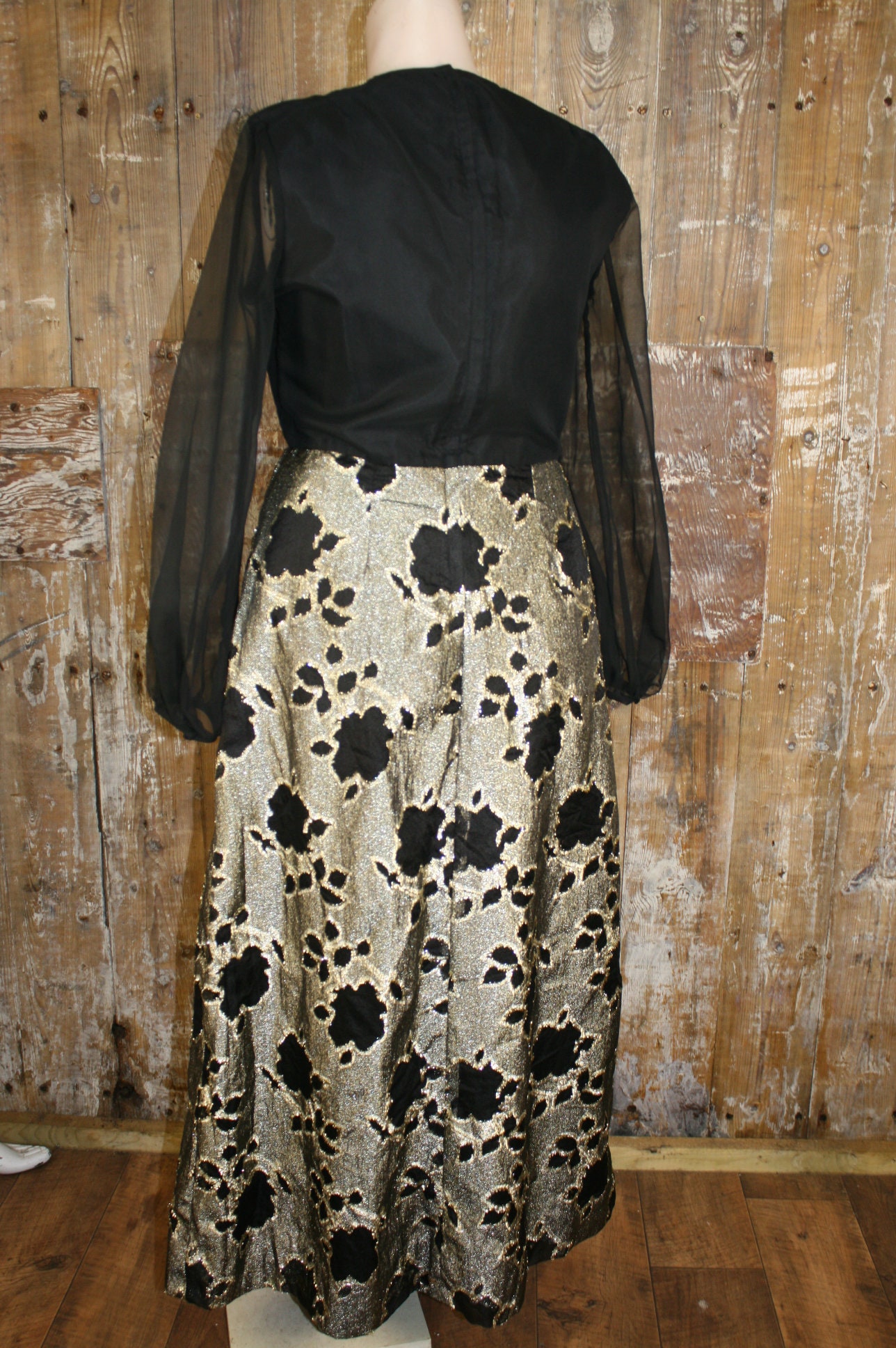 Plus Size Vintage 60s/ 70s Cocktail Dress Clive Byrne Black/ | Etsy