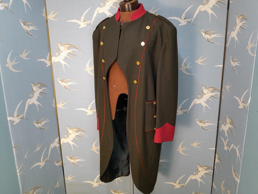 Vintage/ Retro Mans Military Style Overcoat, 3XL/ 4XL 56" Chest Cosplay ...