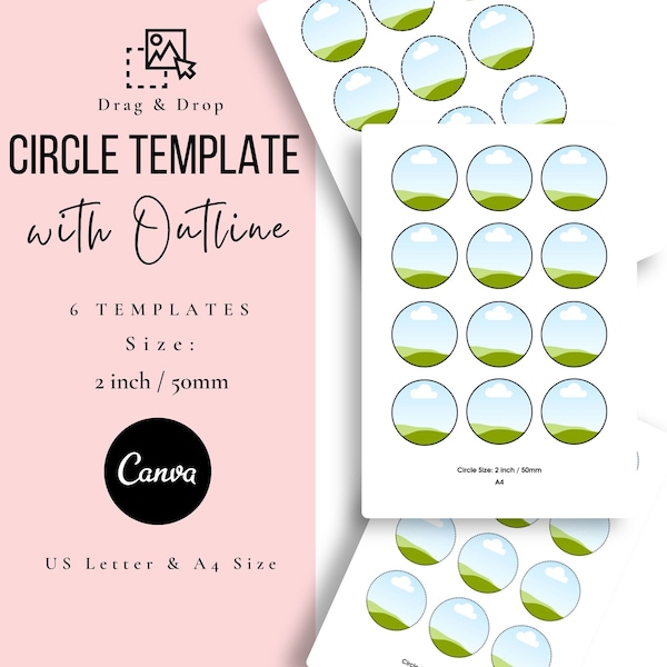 2 Inch Circle Template - Etsy